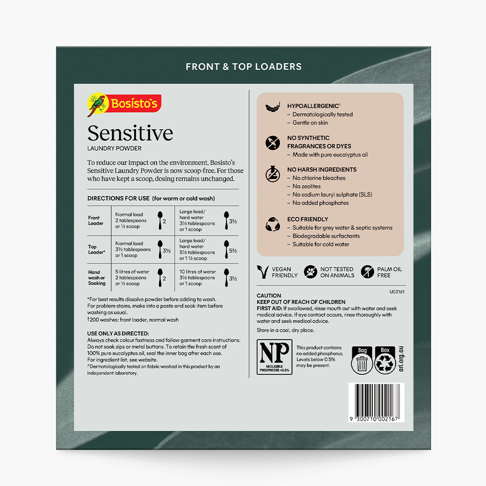 Sensitive Laundry Powder 6kg | Bulk Gentle Clean for Sensitive Skin